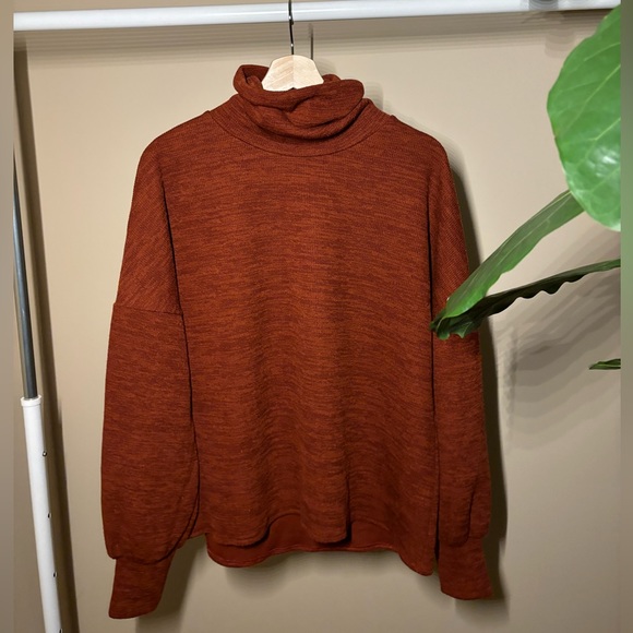 J. Crew | Sweaters | J Crew Medium Oversized Burnt Orange Red ...